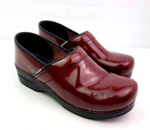 Dansko Womens Size EU 41 US 10.5-11 Red Shinny Slip On Comfort Work ...