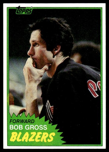 1981-82 Topps Bob Gross Portland Trail Blazers #W84 | eBay