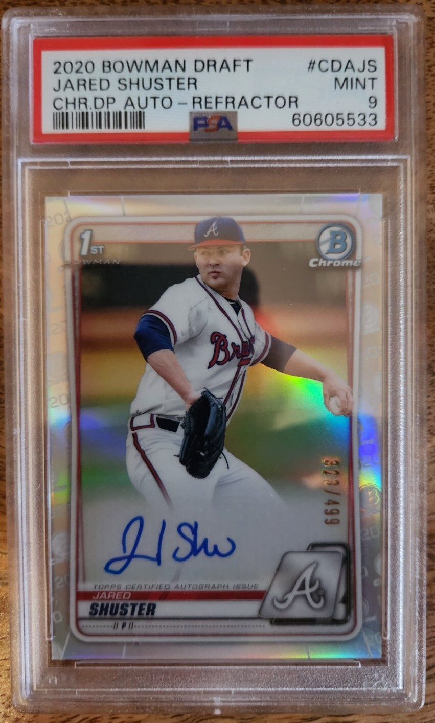 2020 Bowman Chrome Draft - Jared Shuster Autographed Ref #323/499 - PSA ...