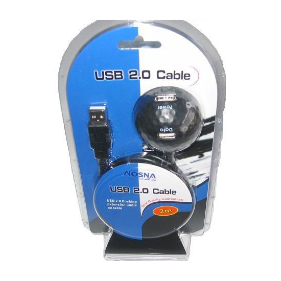 6 Ft USB 2.0 Docking Extension Cable 2-Port USB Hub ( Data & Power ...