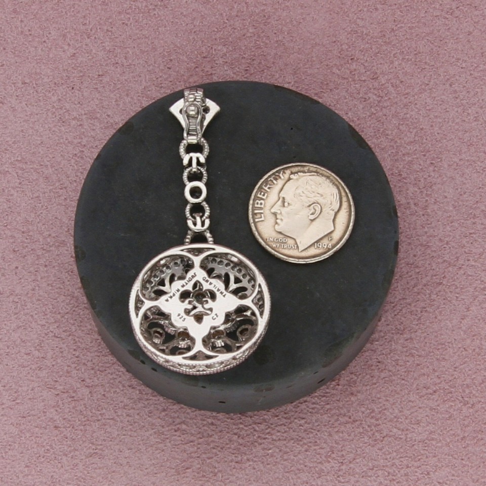 judith ripka sterling silver diamonique cz enhancer pendant | eBay