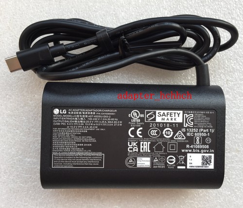 New Original OEM LG 65W Type-C Adapter for LG gram 16Z90Q Series ADT ...