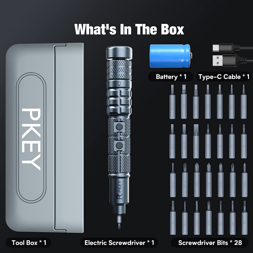 Electric Screwdriver, with Light Silver Screwdriver | eBay