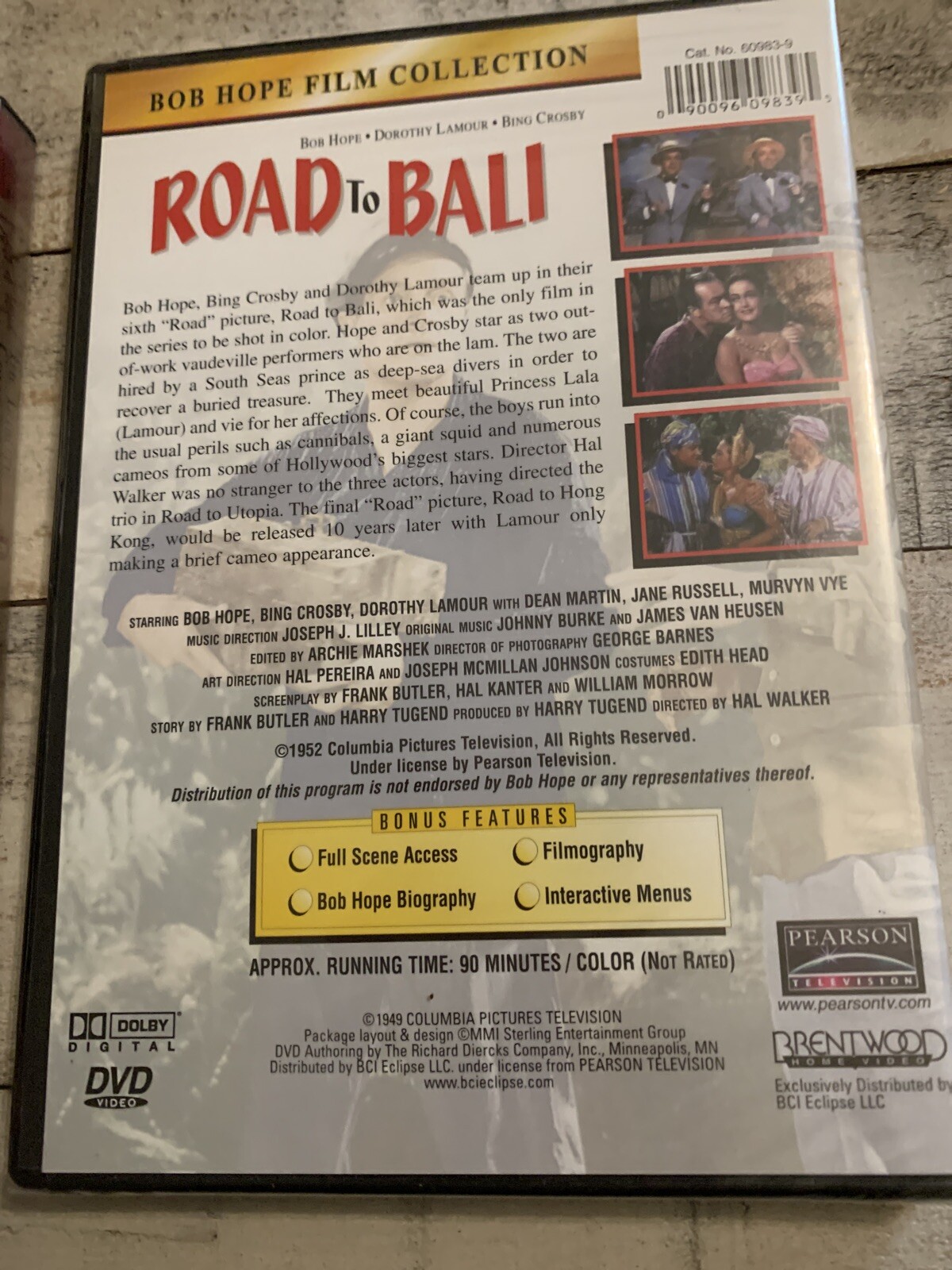 Road to Bali (DVD, 2000, Bob Hope Film Collection) and Road to ...