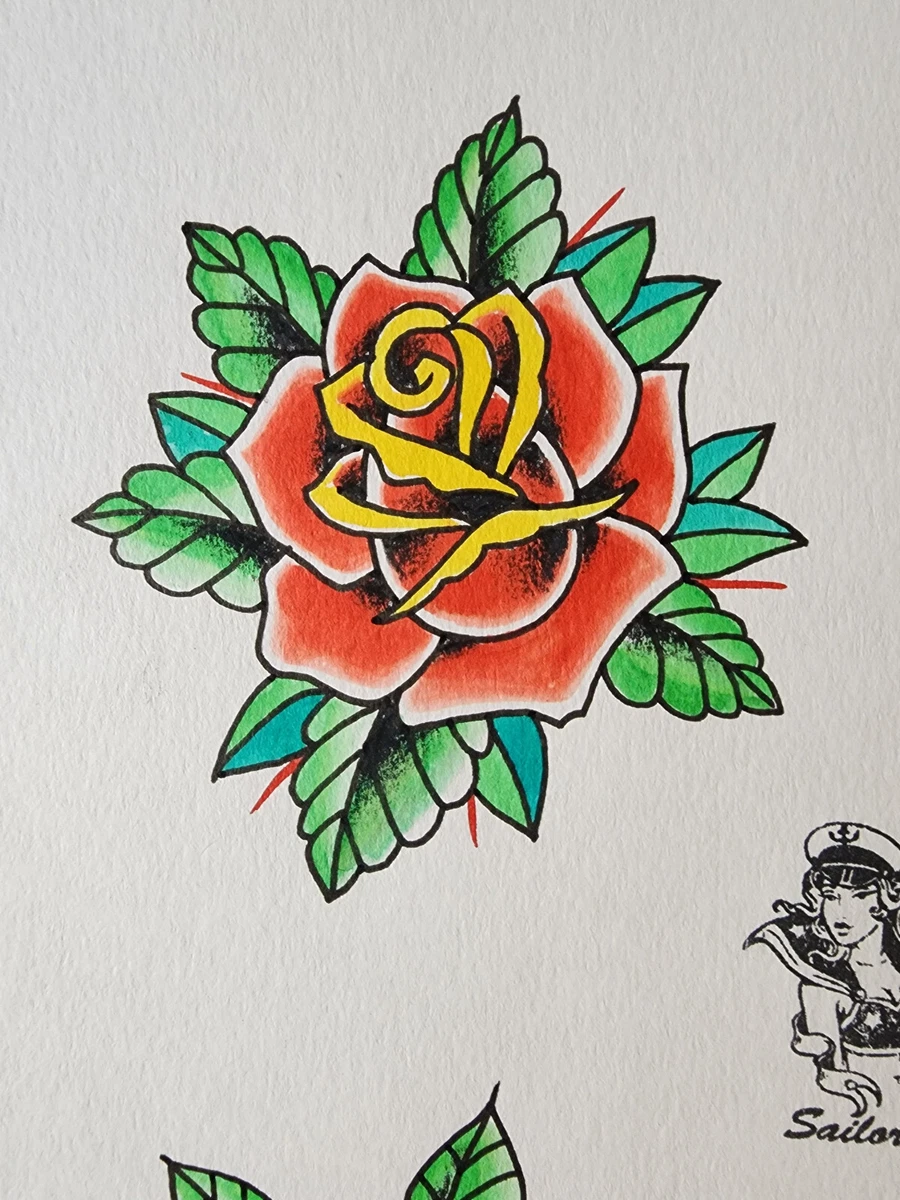 Traditional Rose Flash Sheet