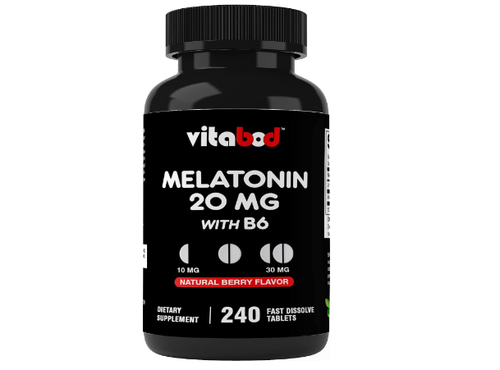 Melatonin 20mg High Potency Natural Sleep Aid Berry Flavor 240 Fast ...