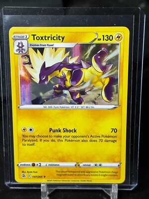 Toxtricity #107/264 SWSH Fusion Strike Pokemon Holo Rare Card | eBay