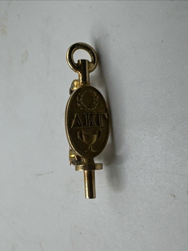 10K Gold Delta Kappa Gamma Society Key Women Teachers Brooch Pin Charm ...
