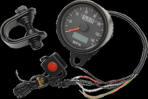 DS MPH Black Face 2.4in Mini Speedo w Odom Sportster 883 Custom 98-03 ...