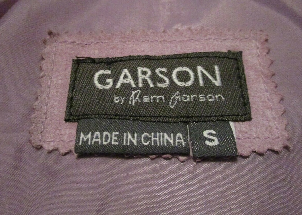 GARSON by Rem Garson Lavender Leather Button Front Jeans-Style Jacket ...