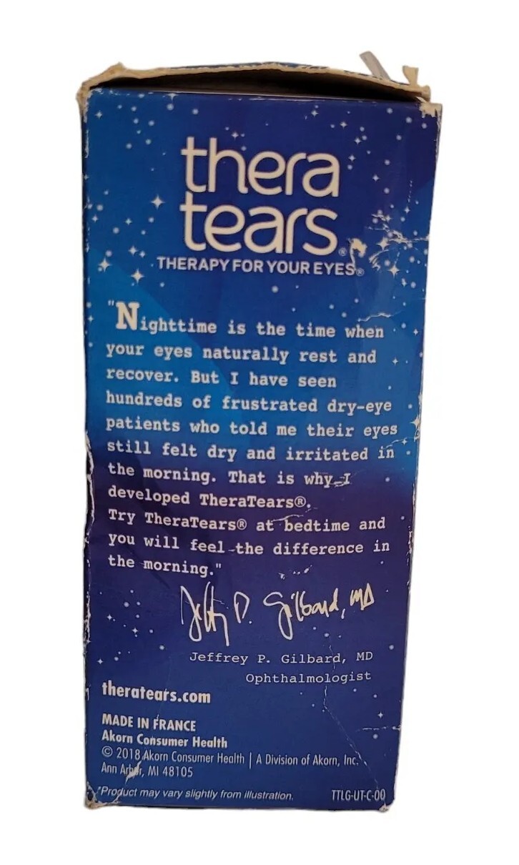 Thera Tears Liquid Gel Nighttime Eye Therapy 30 Vials 1% ...