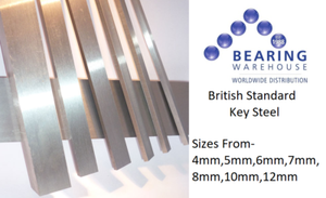 British Standard Metric Key Steel Square Bar Keyway 4mm,5mm.6mm,7mm,8mm ...