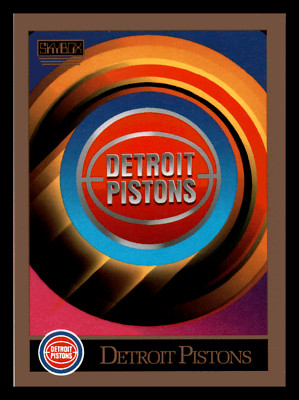 Detroit Pistons Team Card 1990 SkyBox #335 Detroit Pistons Centered ...