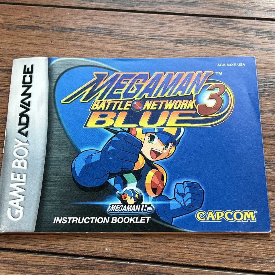 Vintage 2001 Gameboy Advance GBA Mega Man Battle Network 3 Blue Game ...