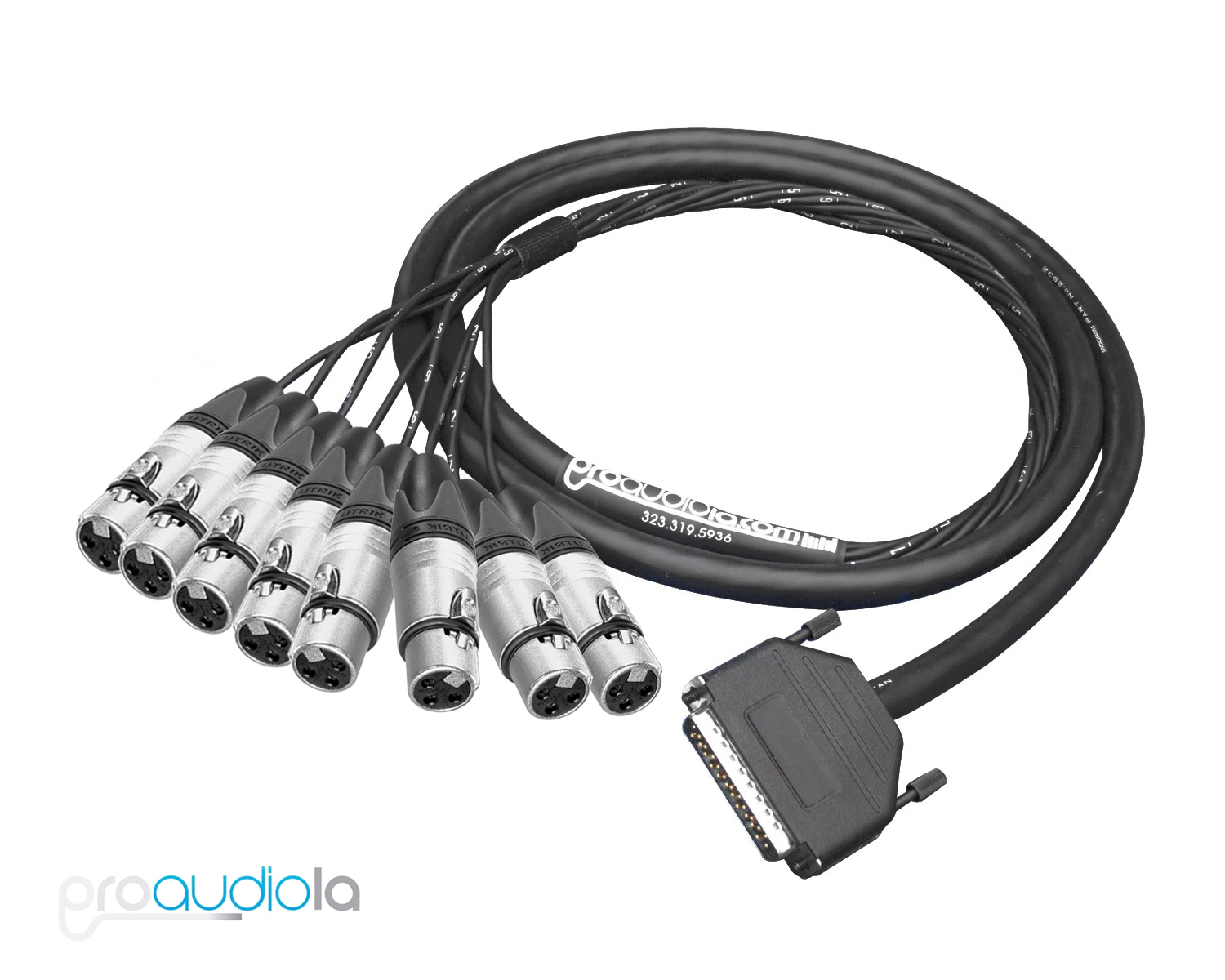 Standard DB25 D-SUB Snake Mogami 2932 | Neutrik Nickel XLR-Female | 2 ...