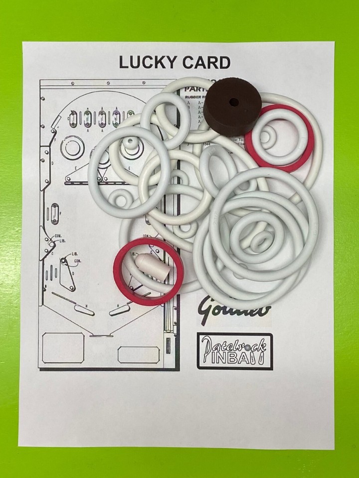 1977 Gottlieb Lucky Card Pinball Machine Maintenance Tune Up Kit | eBay