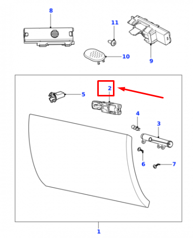 JAGUAR XF X250 Glove Box Latch C2D15308 NEW GENUINE | eBay Australia