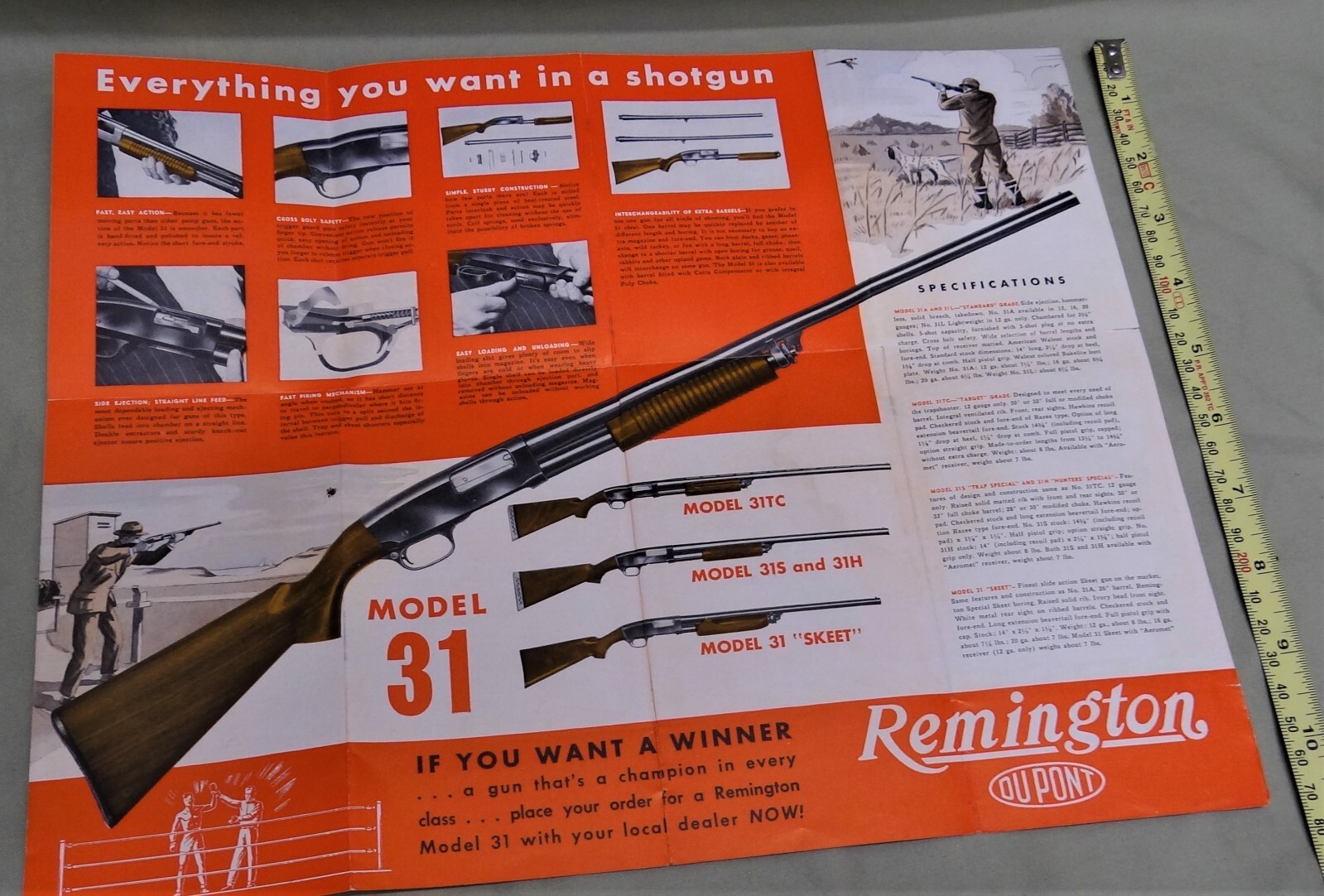 Original Remington Model 31 Sales Brochure, #853-4, C. 1941 | eBay