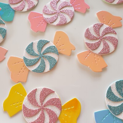 candy die cut embellishments scrapbooking card making 10 multicoloured ...