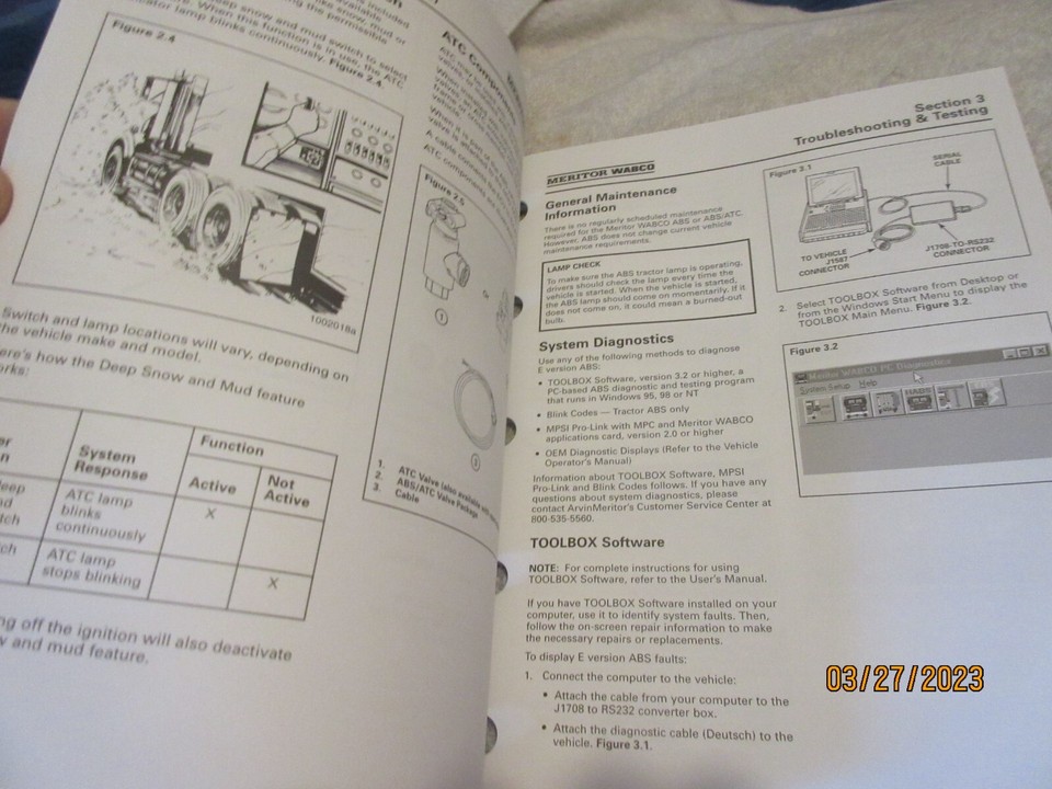 Meritor Wabco Truck Tractor Bus ABS Anti-Lock Braking Maintenance ...