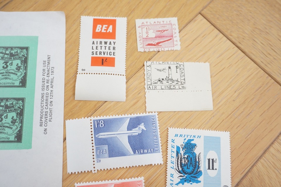 BEA GWR Lundy Airlines Unused Aviation Airline Stamp Collection | eBay UK