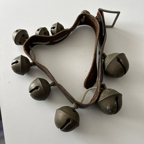 Antique Style Sleigh Bell Belt Brass, Numbered Total Of 9 | eBay