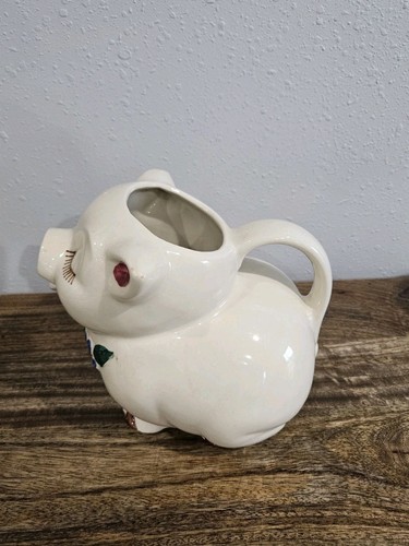 Vintage Handpainted Shawnee Pottery Smiley Pig Pitcher Original 1940s ...