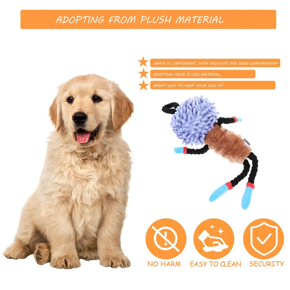 Dog Tug Toy Squeaky Sound Puppy Tug Plaything Pull Toy Cartoon Shaped ...