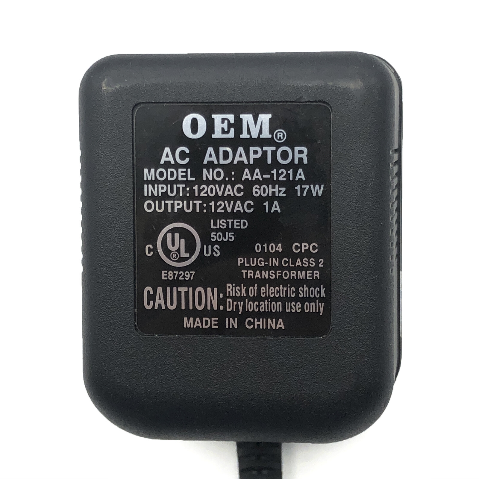 Genuine OEM AA-121A AC/AC Power Adapter 12V 1A Plug-In Class 2 ...
