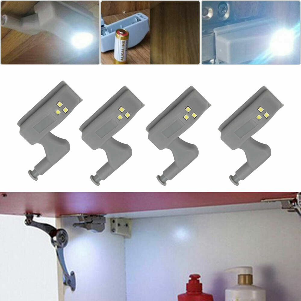 10Pcs Hinge LED Sensor Light for Kitchen Cabinet Cupboard Closet Night ...