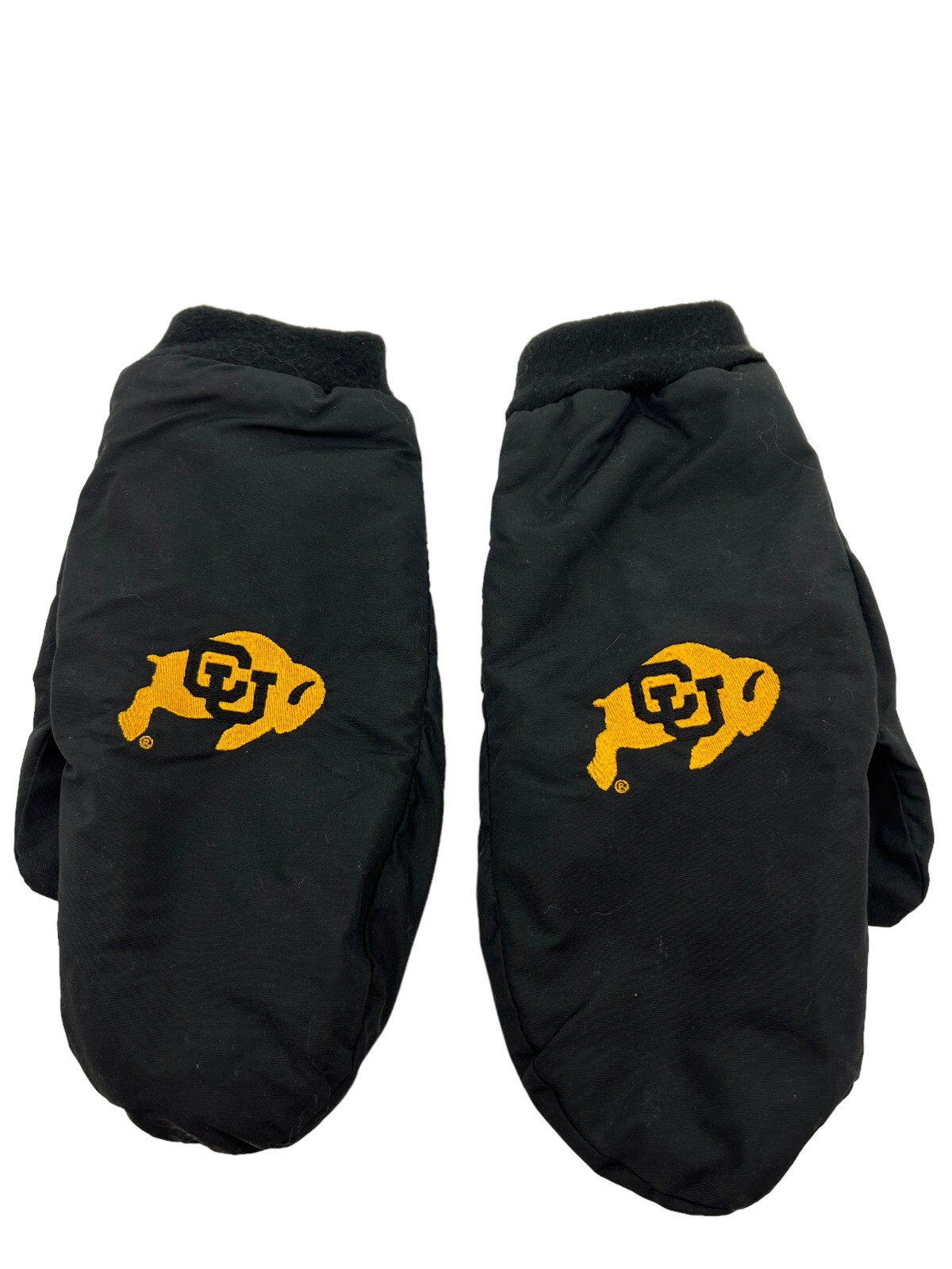 NCAA University of Colorado CU Buffaloes Fleece Lined Black Mittens ...