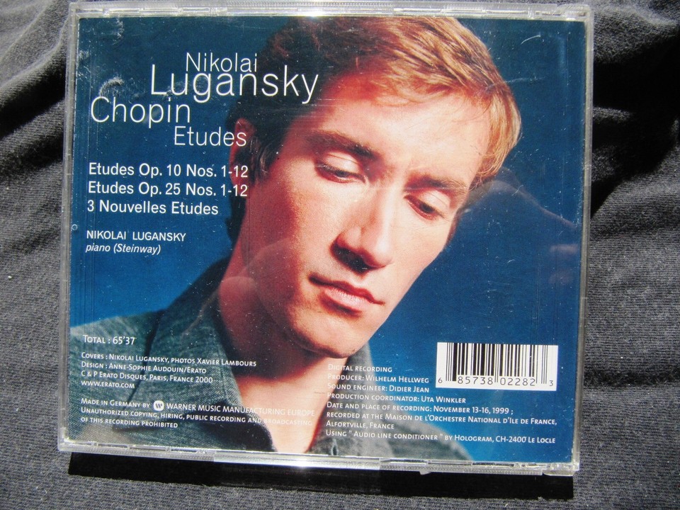 DEBUT 1999 NIKOLAI LUGANSKY Russian Piano Chopin Etudes Op 10 25 ...