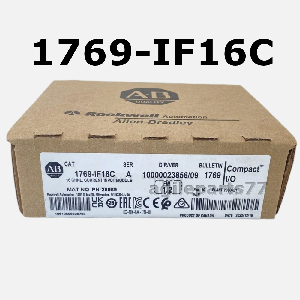 AB 1769-IF16C 16 CHNL.CURREN Input Module 2023 New Factory Sealed TX ...