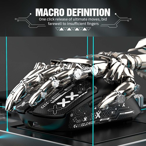 White Wireless Mice PAW3311 Lightweight Gaming Mice With 3-Modes Conne ...