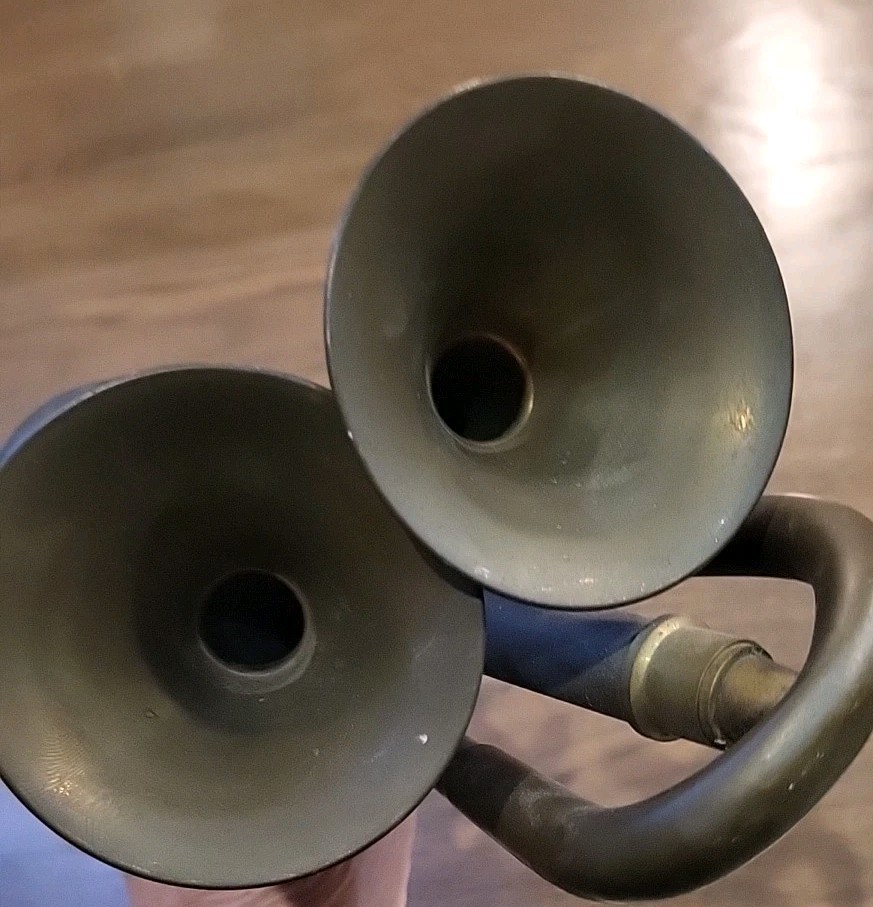 Antique Vtg Double Brass Rubber Bulb Car Truck Auto Taxi Horn Works | eBay