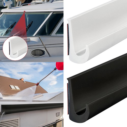 1/3/5/10/15/20m RV Rain Gutter PVC Rain Gutter Self Adhesive J Shape ...