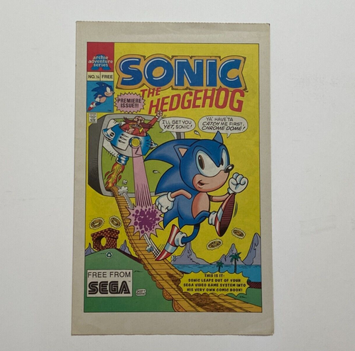 SONIC THE HEDGEHOG #1/4 Sega Genesis Video Game Promo Giveaway Comic ...