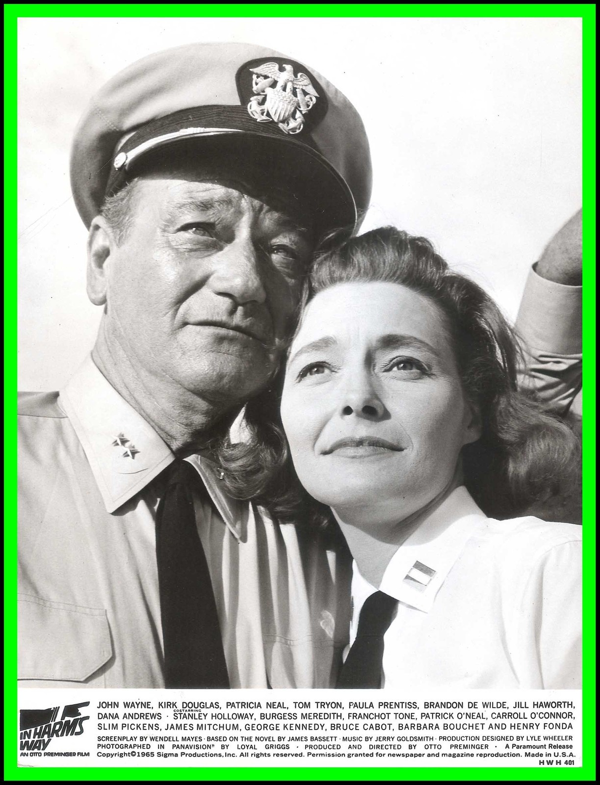 PATRICIA NEAL & JOHN WAYNE in "In Harm's Way" Original DOUBLE WEIGHT ...