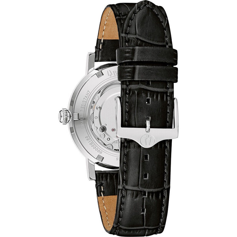 Bulova 96A242 Classic Automatic Blue Dial Leather Strap Selfwinding ...
