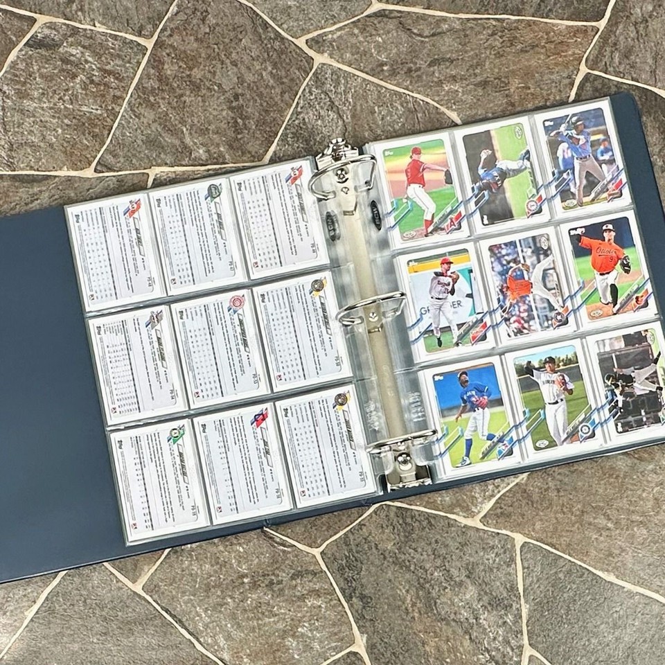 BCW 3" Baseball Cards Collection Binder Blue Folder Holds 90 Pages 3 D ...