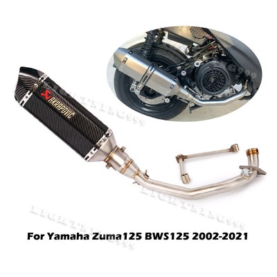 For Yamaha Zuma 125 BWS 125 2002-2021 Slip-on Exhaust Muffler 2" Front ...