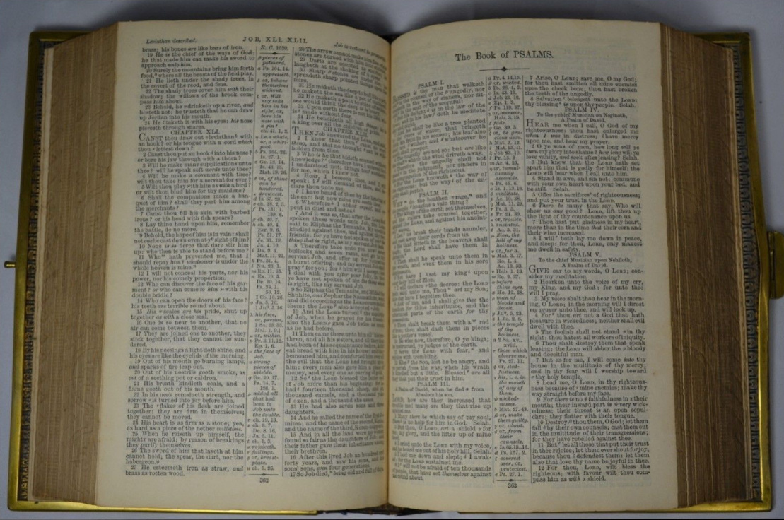 BAGSTERS POLYGLOT BIBLE COMMON PRAYER GAUFFERED EDGES MAPS CLASP BANDED ...