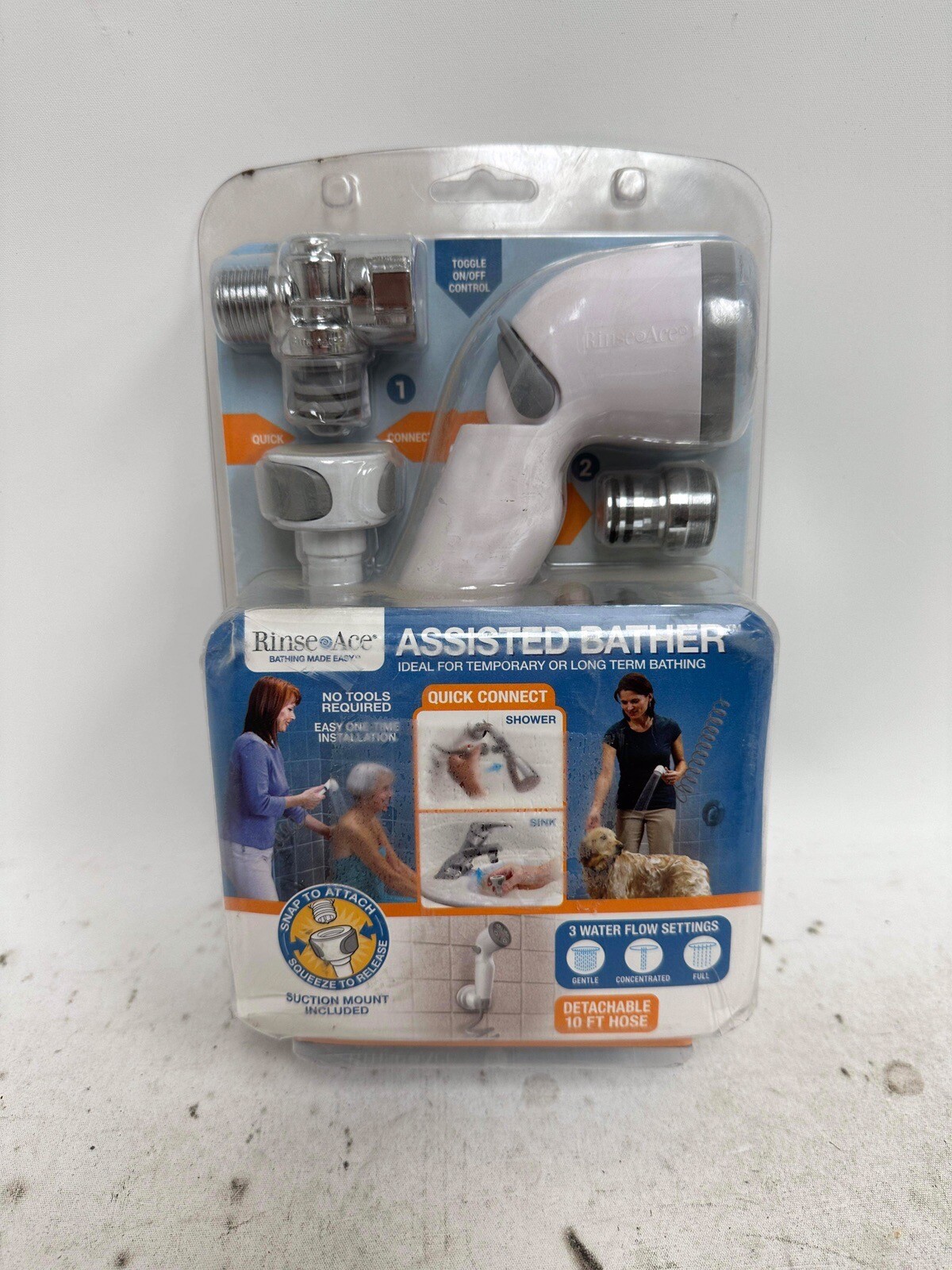 RINSE ACE 3-Spray Single Freestanding Handheld Adjustable Shower Head ...