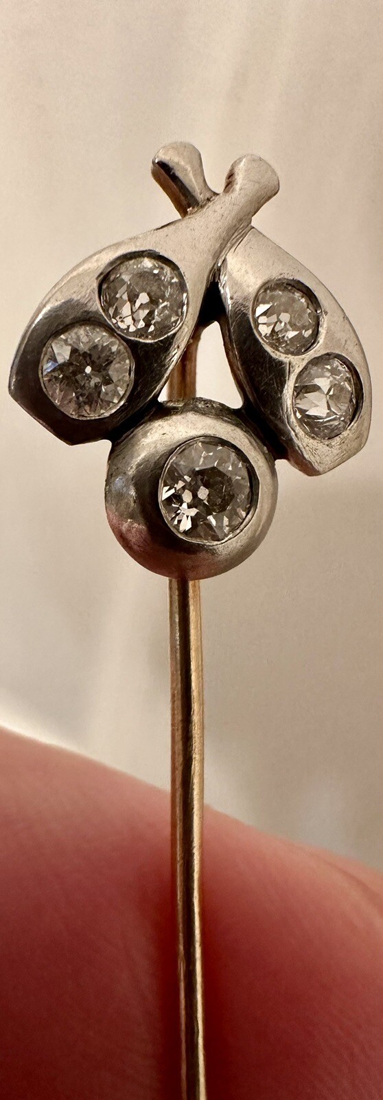 Antique 14k Gold Bowling Ball Pins Bowlers Stick Pin… - Gem