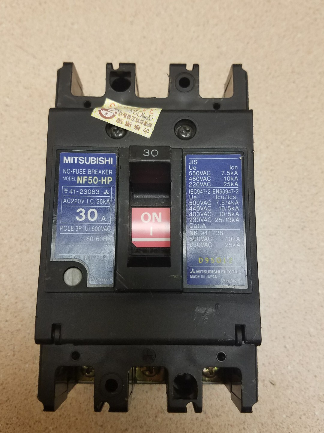 NF50-HP Mitsubishi Circuit Breaker 30A 3 Pole 1 YEAR WARRANTY | eBay