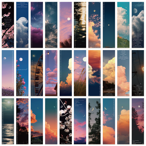 30PCS Sunset Bookmarks Markers Lot Birthday Gifts for Book Lovers ...