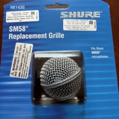 Shure SM58 Replacement Grille RK143G UPC 042406053808 | eBay