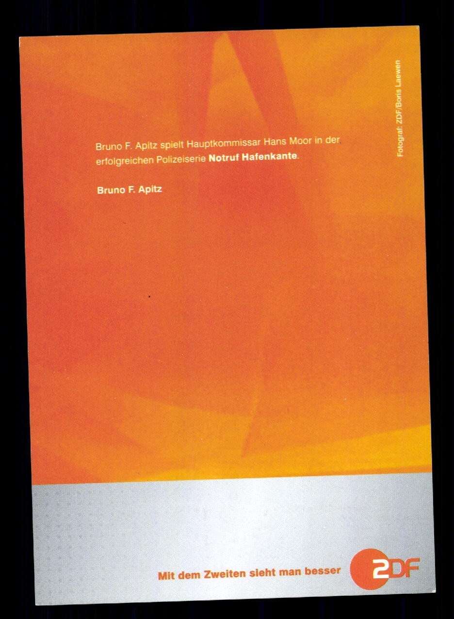 Bruno F. Apitz Notruf Hafenkante Autogrammkarte Original Signiert # BC ...