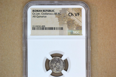 Cn. Lentulus Clodianus (ca. 88 BC). AR quinarius (14mm). NGC Ch. VF | eBay