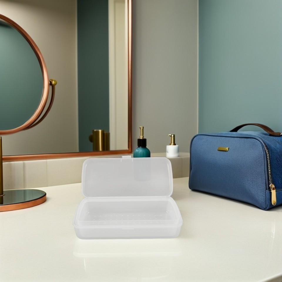 Organizer for Manicure Tools Plastic Nail Cleaner Box Art Storage ...